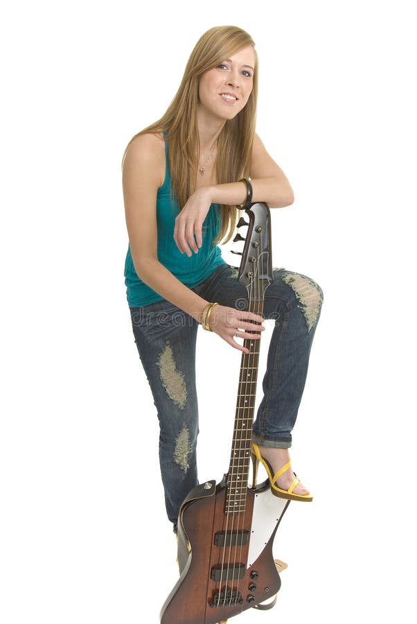 Stunning Bass Player stock photo. Image of player, stunning - 12621550