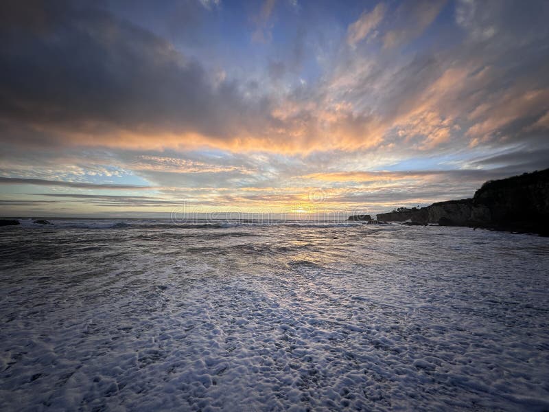 Stunning Beach Landscape on a Chilly Day Stock Image - Image of ...