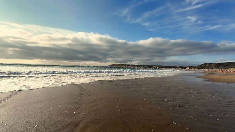 Stunning Beach Landscape Showcasing Beautiful Waves Crashing Under ...