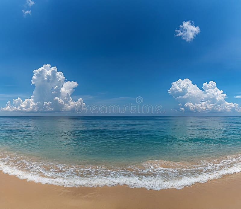 Stunning Beach Seascape Summer Ocean View High Quality Image Stock ...