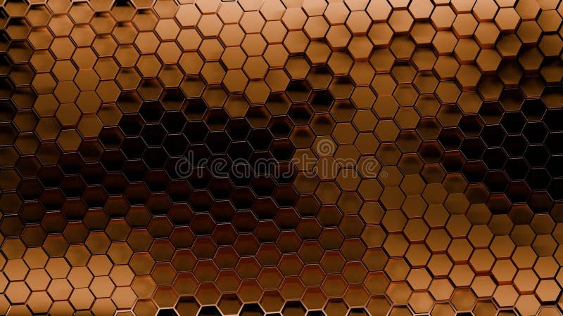 A Captivating Copper Hexagonal Honeycomb Pattern Designed As a Stunning ...