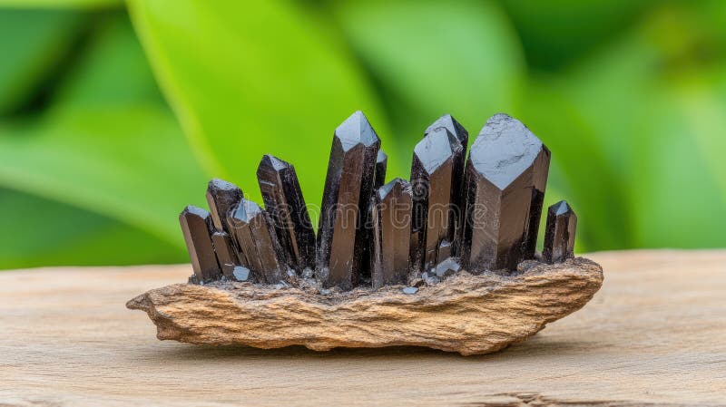 A Stunning Black Crystal Cluster Showcases Its Sharp Points and Natural ...