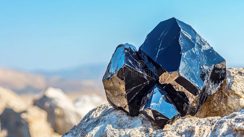 A Stunning Black Crystal Cluster Showcases Its Sharp Points and Natural ...