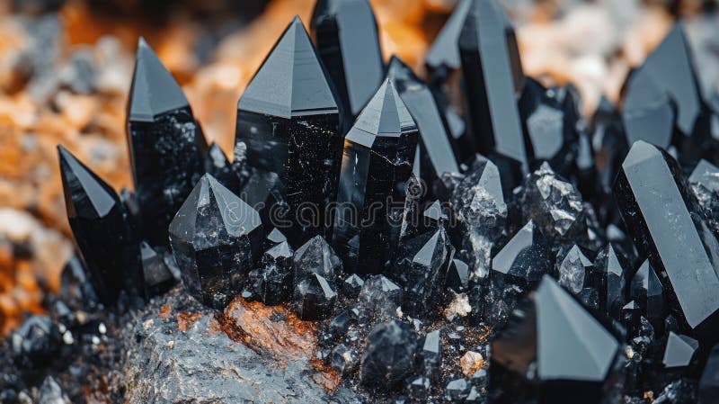 A Stunning Black Crystal Cluster Showcases Its Sharp Points and Natural ...