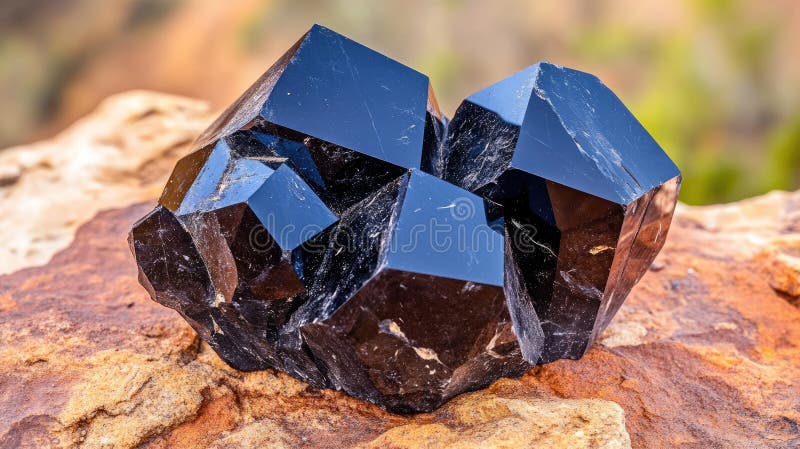 A Stunning Black Crystal Cluster Showcases Its Sharp Points and Natural ...