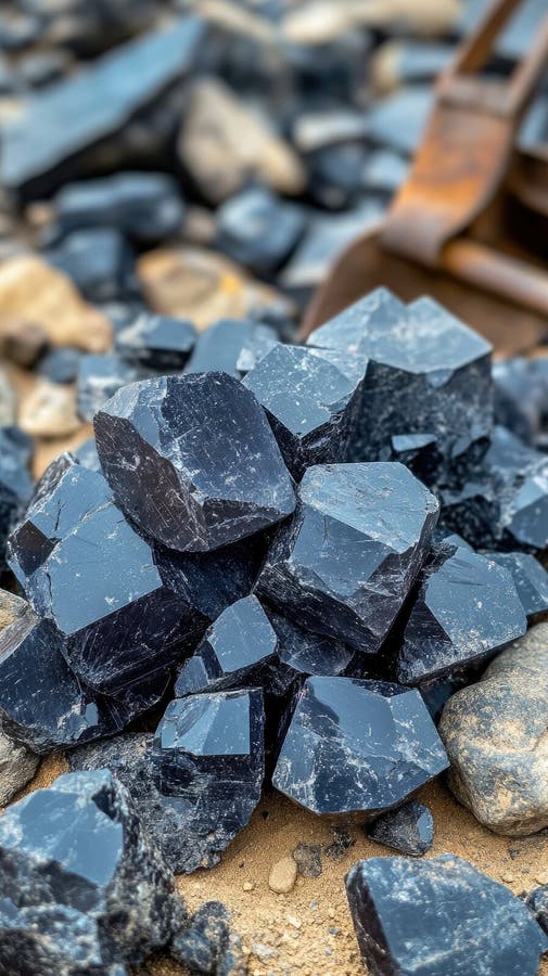 A Stunning Black Crystal Cluster Showcases Its Sharp Points and Natural ...