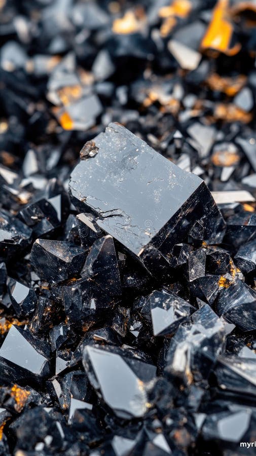 A Stunning Black Crystal Cluster Showcases Its Sharp Points and Natural ...