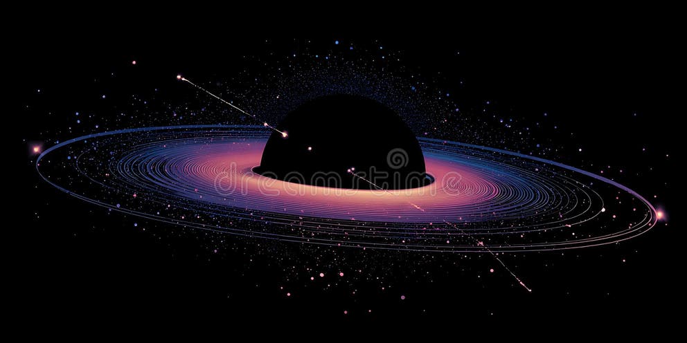 Stunning Black Hole Accretion Disk Cosmic Phenomena Visualization Stock ...
