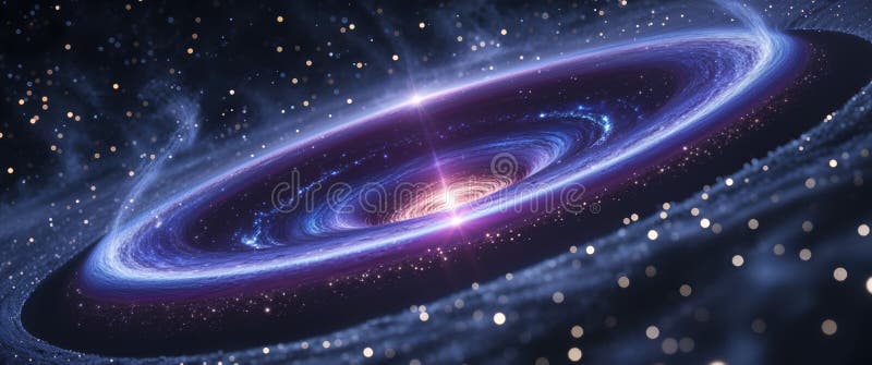 Stunning Black Hole with Glowing Accretion Disk in Deep Space ...