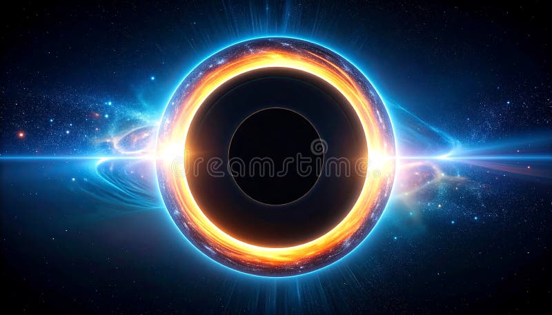 Stunning Black Hole with a Luminous Accretion Disk Against a Starry ...