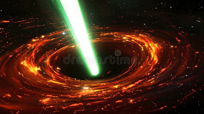 Stunning Black Hole with Vivid Accretion Disk and Energy Beam in Deep ...
