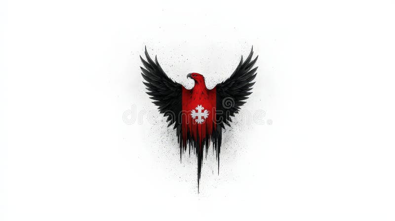 Stunning Black and Red Eagle Design with Abstract Elements and Artistic ...