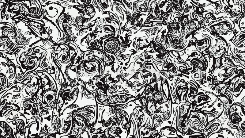 Stunning Black and White Abstract Geometric Mix Cyber Print Stock ...