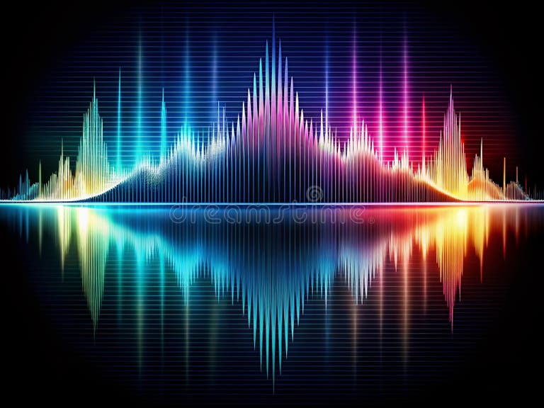 Stunning Black and White Audio Waveform Visualization a Panoramic ...