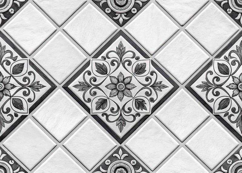 Stunning Black and White Ceramic Tile Texture Design a Rule of Thirds ...