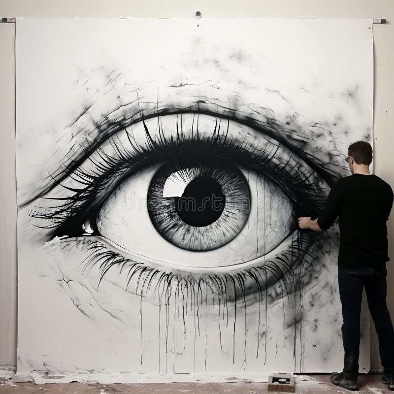 Stunning Black and White Eye Drawing by Artist Davide Limo Stock ... Stunning Black and White Eye Drawing by Artist Davide Limo Stock ...