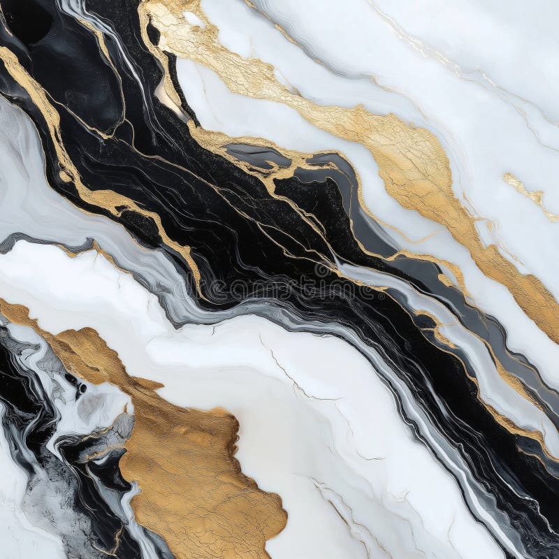 Stunning Black White Gold Marble Texture with Elegant Abstract Patterns ...