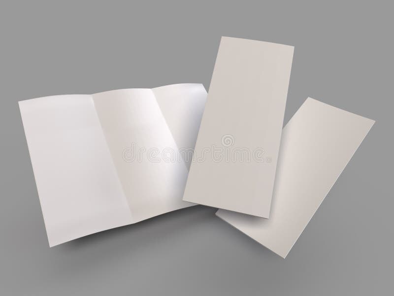 Stunning Blank Tri-Fold Brochure Template Stock Illustration ...