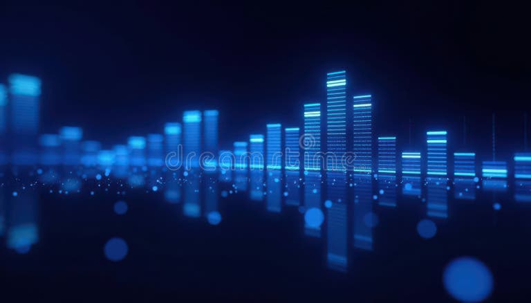 Stunning Blue Audio Equalizer Visualizes Music S Energy, Dark ...