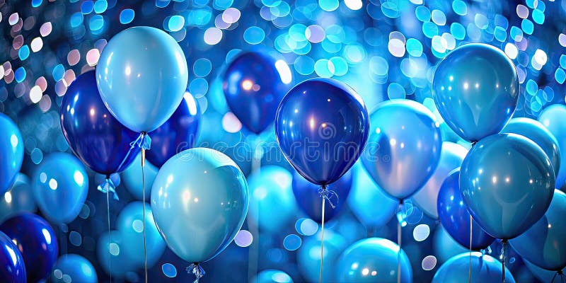 Stunning Blue Balloon Bokeh Background Templates for Creative Design ...
