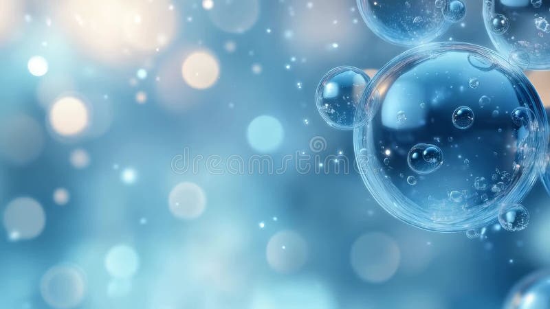 Stunning Blue Bubbles in a Dreamy Water Reflection Scene Stock Footage ...