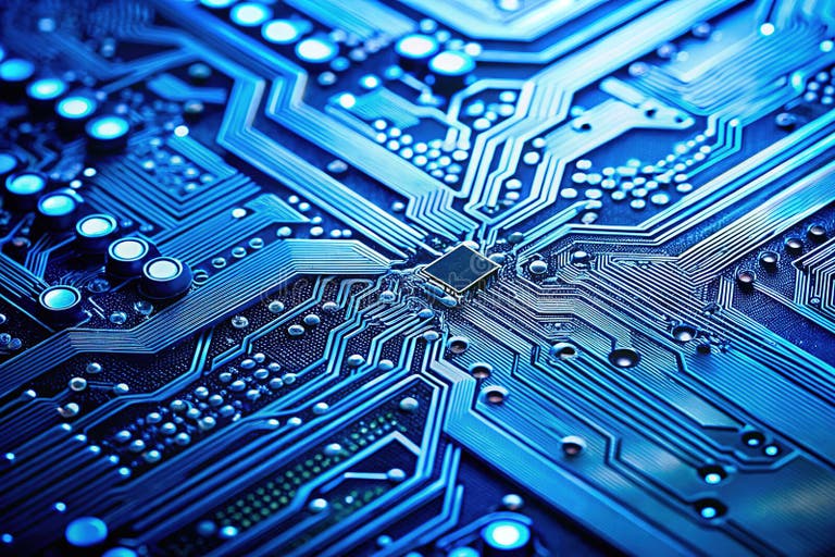 Stunning Blue Circuit Board Texture Background Ideal for Tech Designs ...