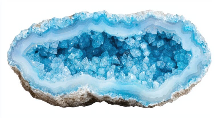 Stunning Blue Crystal Geode Stock Illustration - Illustration of ...