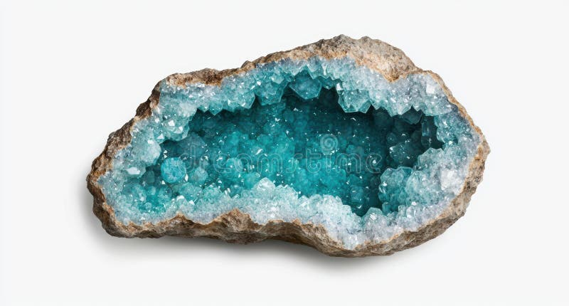 Stunning Blue Crystal Geode Stock Illustration - Illustration of stone ...