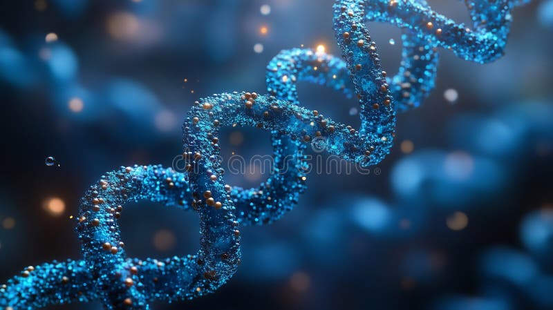 Stunning Blue DNA Strand Highlighting Molecular Complexity Stock Image ...