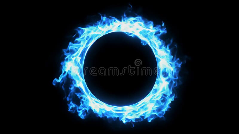 Blue Fire Ring stock video. Video of flame, background - 340835907