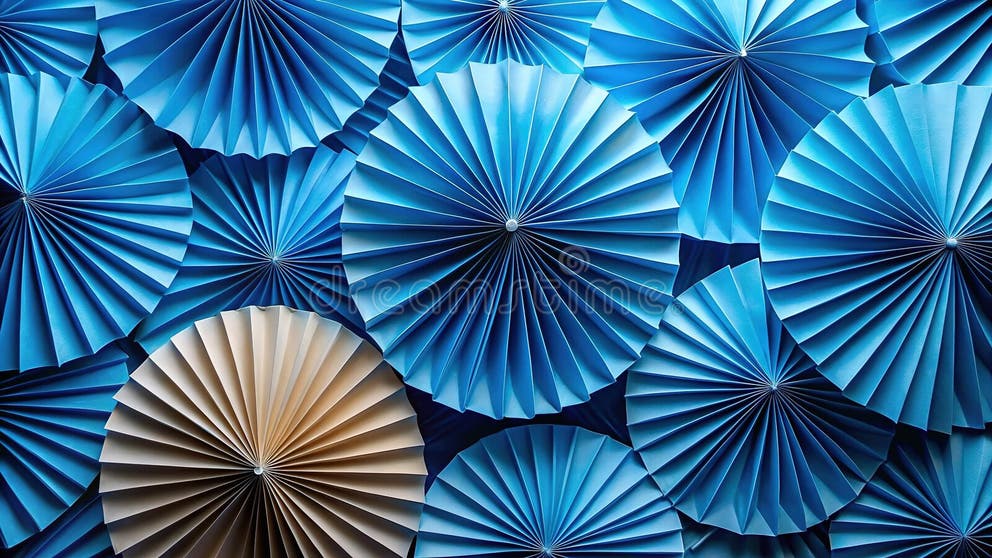 Stunning Blue Folded Paper Background a Colorful Flat Lay Design for ...