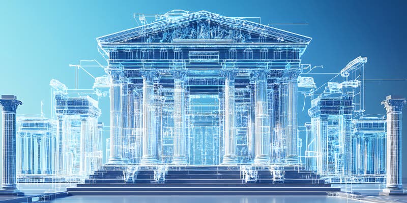 Stunning Blue Gate Architectural Design Image Stock Illustration ...