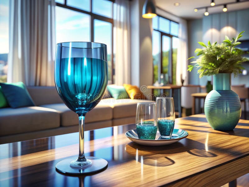 Stunning Blue Glass Architecture: a Contemporary 3D Rendering for ...