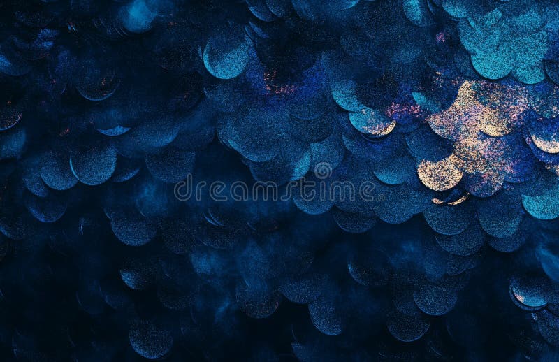 A Stunning Blue Glittering Backdrop of Sparkling Sequins. Stock Image ...