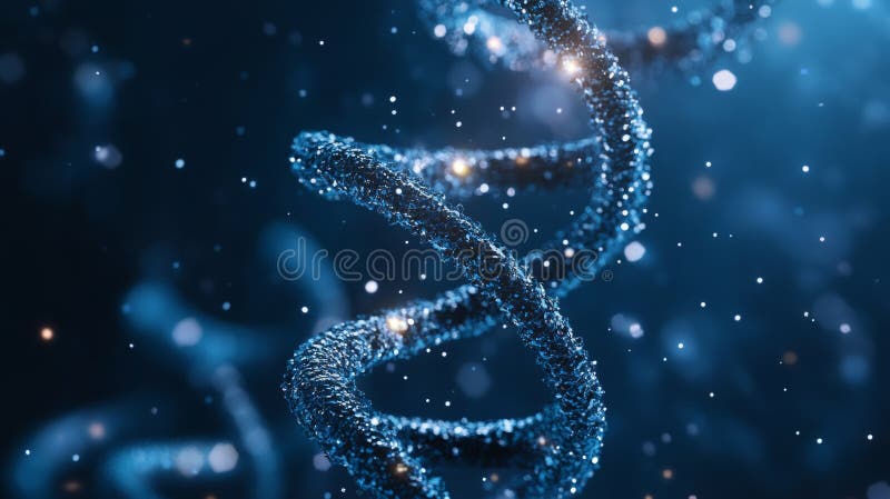 Intricate Blue Helix Structure Illuminates the Dark Background with ...