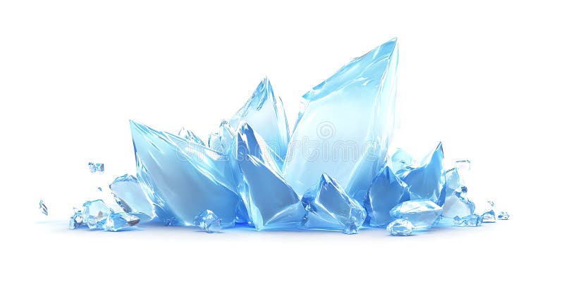 Stunning Blue Ice Crystal Image Stock Illustration - Illustration of ...