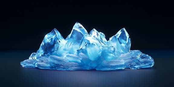 Stunning Blue Ice Crystals stock illustration. Illustration of winter ...