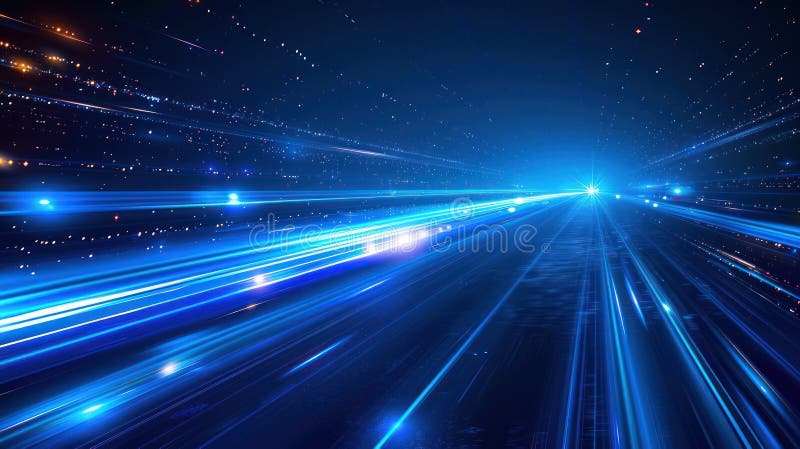 Blue Light Speed Motion Vector Background for Wallpaper or Banner ...