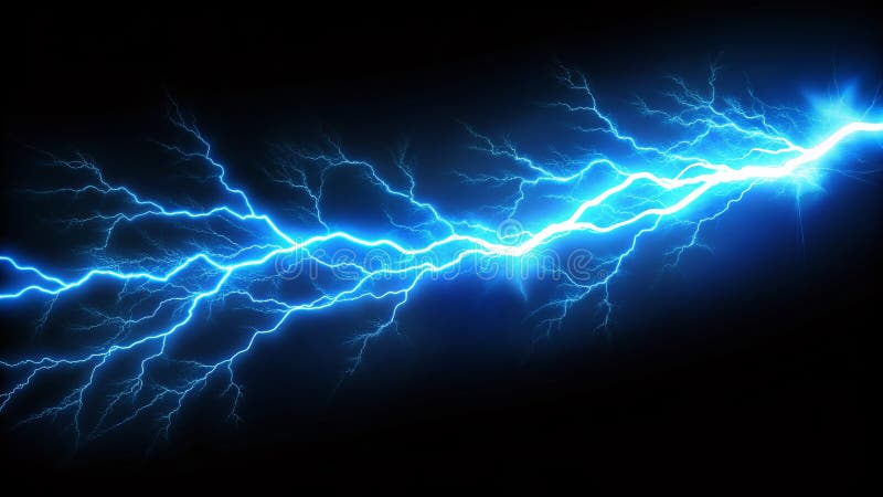 Stunning Blue Lightning Bolt Panoramic Loop Animation a Breathtaking ...