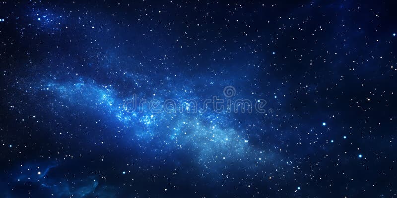 Stunning Blue Nebula Space Background Stock Illustration - Illustration ...