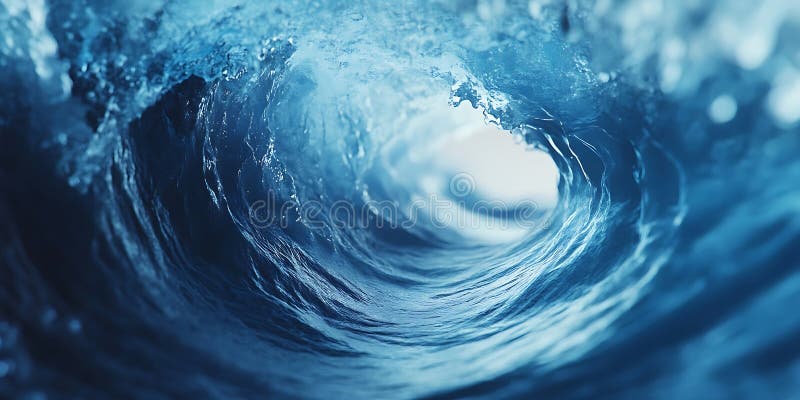Stunning Blue Ocean Wave Vortex Abstract Water Background Stock ...