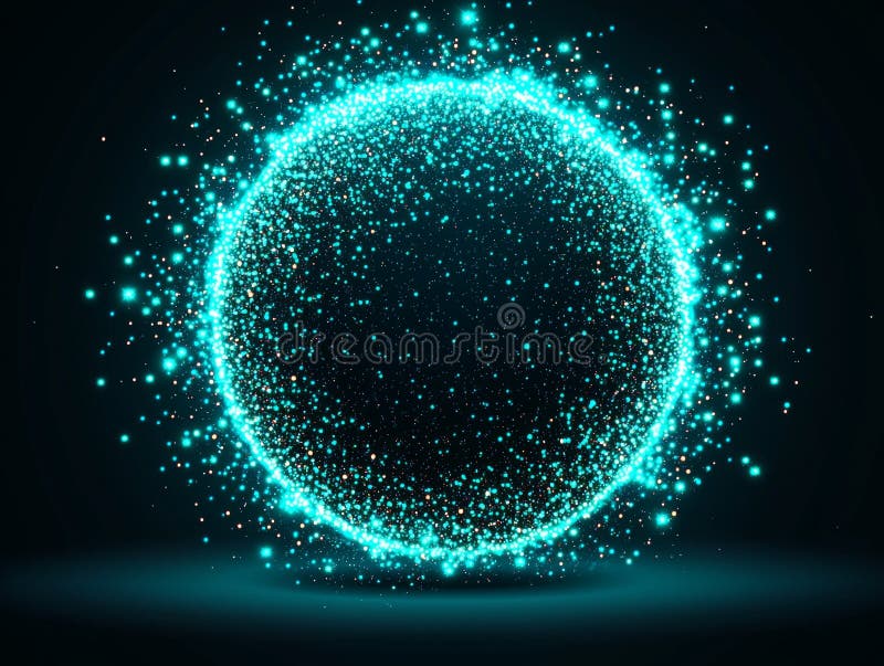 A Stunning Blue Particle Explosion Forms a Radiant Sphere of Light ...