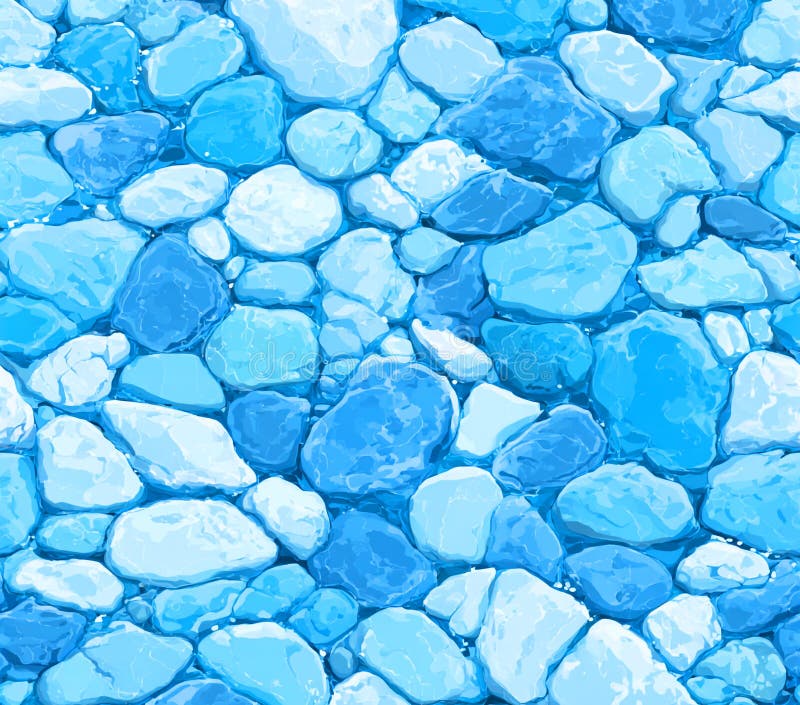 Stunning Blue Pebble Texture Seamless Background Pattern Stock Illustration - Illustration of ...