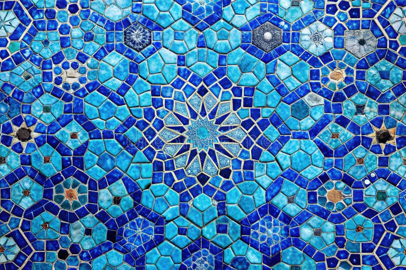 Stunning Blue Pentagonal Mosaic Floor Tiles Stock Illustrations – 1 Stunning Blue Pentagonal ...
