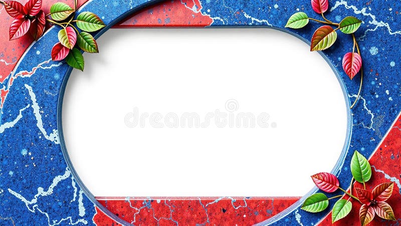 Stunning Blue Red and Silver Granite Spiral Frame Design a Modern ...