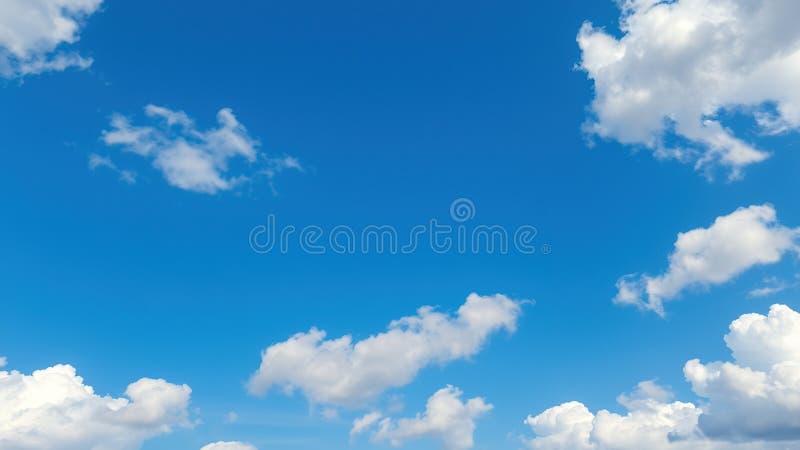 Stunning Blue Sky Cloud Corner Frame Modern Flat Design Background for ...