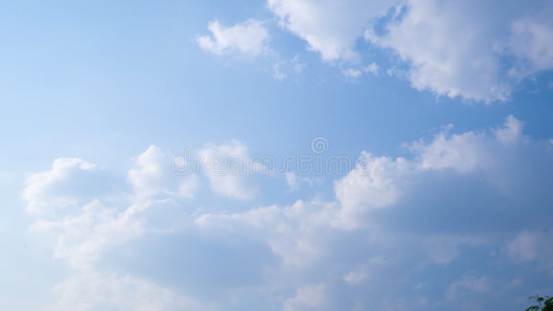 Stunning Blue Sky Horizontal with Beautiful Puffy Fluffy Clouds with ...