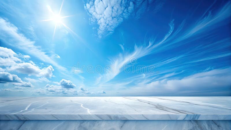 Stunning Blue Sky Marble Flat Lay with Splash a Versatile Modern ...