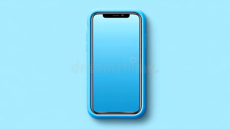 A Stunning Blue Smartphone, Modern Design, High-Quality Image, Perfect ...
