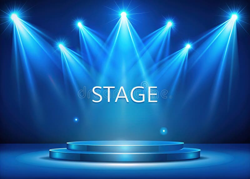 Stunning Blue Stage Lighting Design a Professional Immersive Visual ...